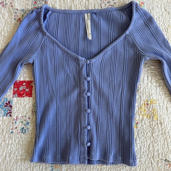 Anthropologie | Tops | Anthropologie Cropped Button Down Cardigan In ...